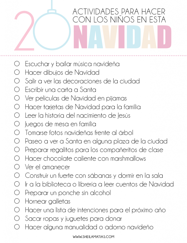 20 ACTIVIDADES PARA HACER CON LOS NIÑOS EN NAVIDAD + FREEBIE - Sheila ...